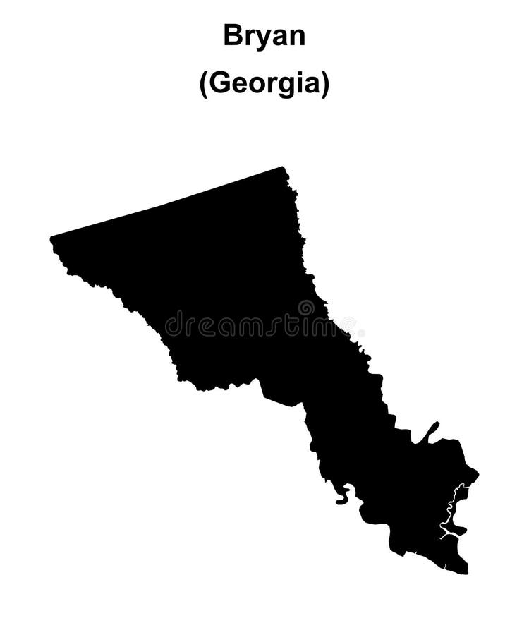 Bryan outline map stock vector. Illustration of vector - 357890750