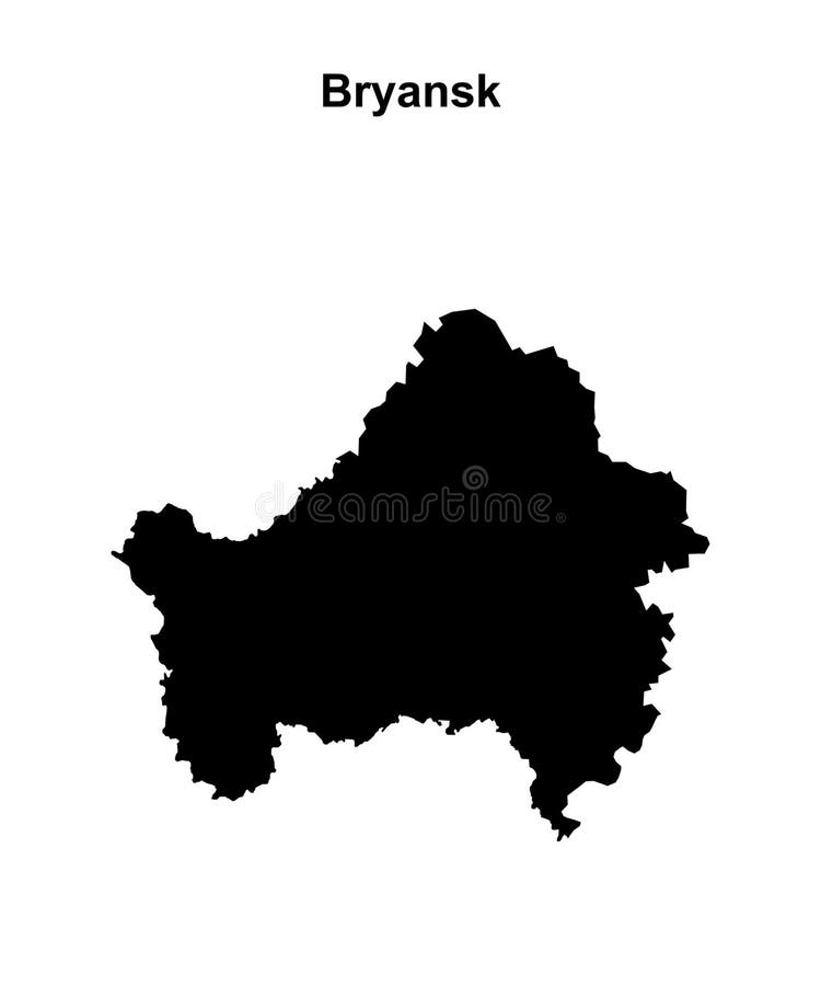 Bryansk outline map stock vector. Illustration of area - 360649909