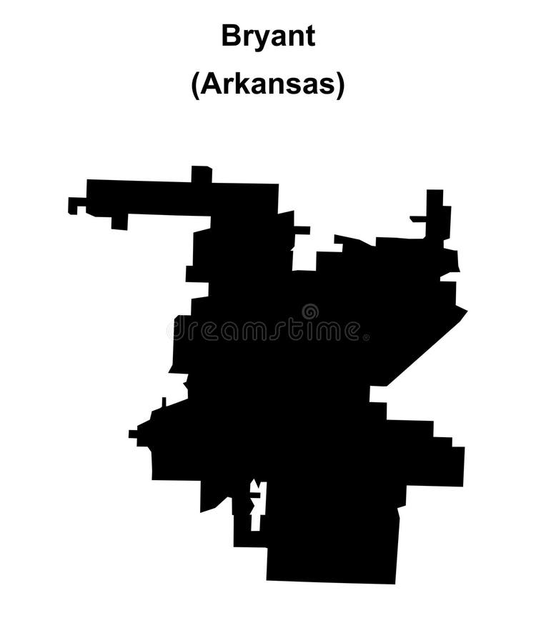 Bryant outline map stock vector. Illustration of boundary - 357149326