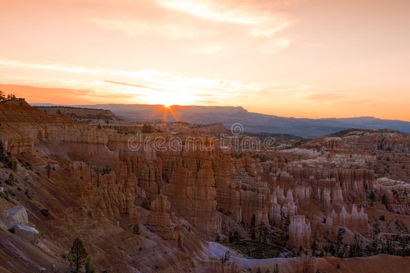 Bryce Canyon Sunrise in the Very Early Morning Hour. Stock Image ...