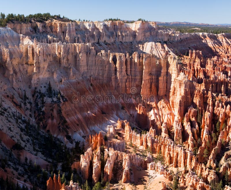 Bryce Canyon West Side At Sunset Stock Image - Image of desert ...