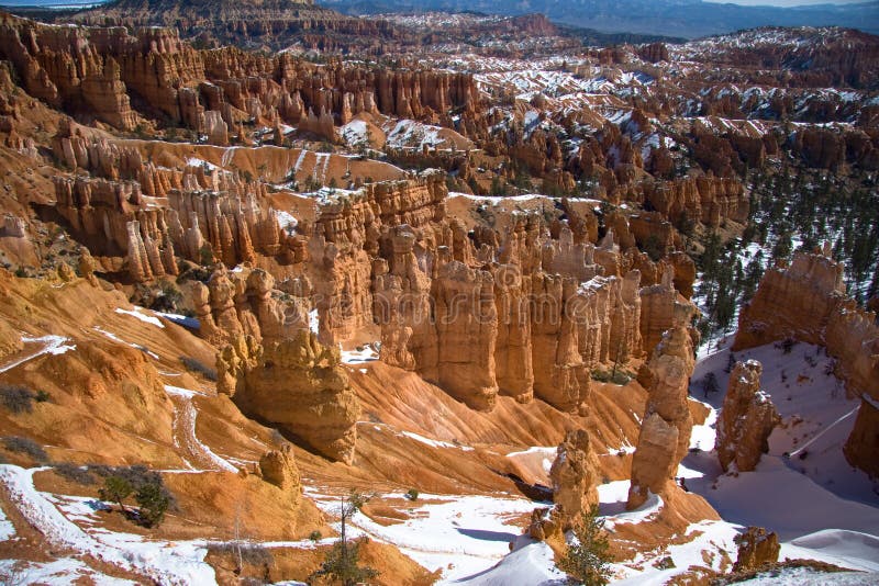 Bryce Canyon in winter stock image. Image of scenic, spires - 7760973