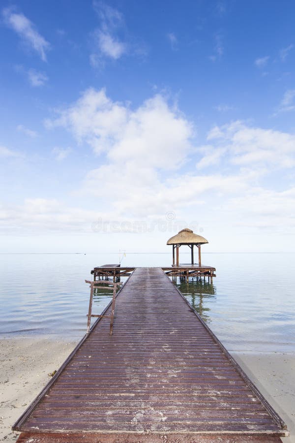 Brygga till horisonten fotografering för bildbyråer. Bild av natur ...