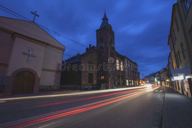 Brzesko City in Poland editorial photography. Image of center - 76387037