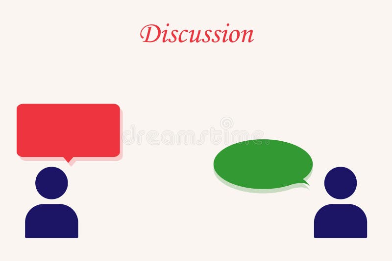 Two People are Having a Dialogue. Discussion on Any Topic Stock Vector ...