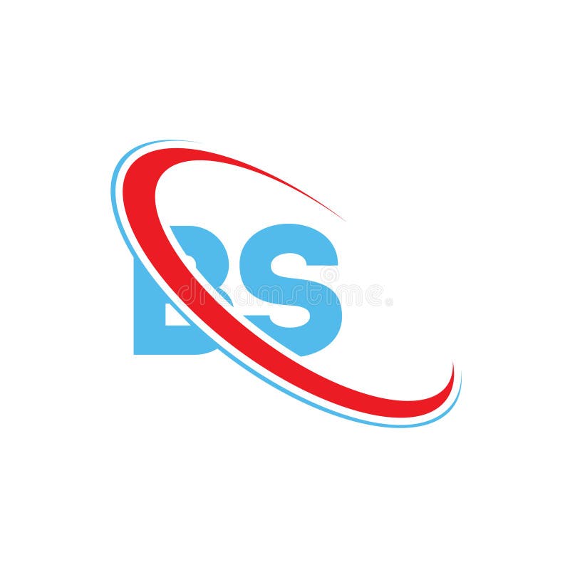 BS B S Letter Logo Design. Initial Letter BS Linked Circle Upercase ...