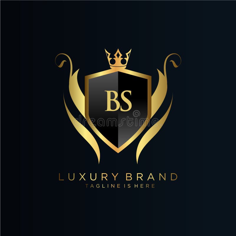 BS Letter Initial with Royal Template.elegant with Crown Logo Vector ...