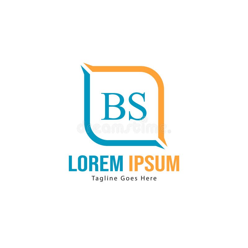 BS Letter Logo Design. Creative Modern BS Letters Icon Illustration ...