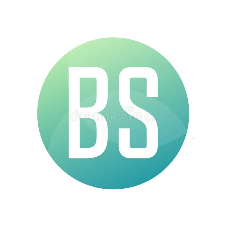 BS Letter Logo Design with Simple Style Stock Illustration ...