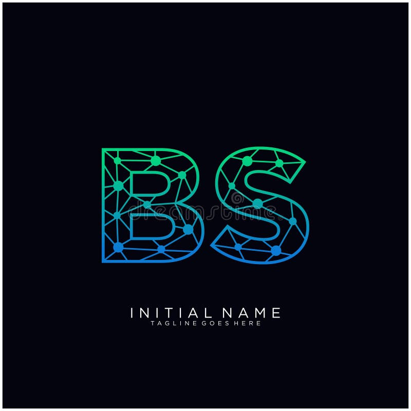 BS Letter Logo Icon Design Template Elements Stock Vector ...
