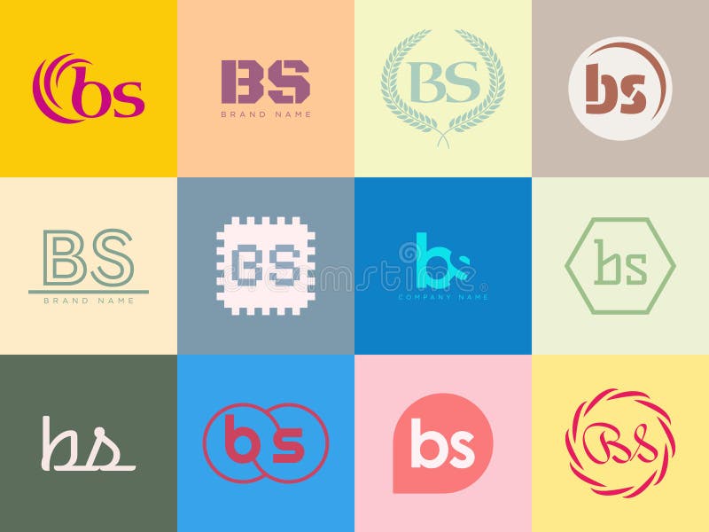 BS Logo Company Template. Letter B and S Logotype Stock Vector ...