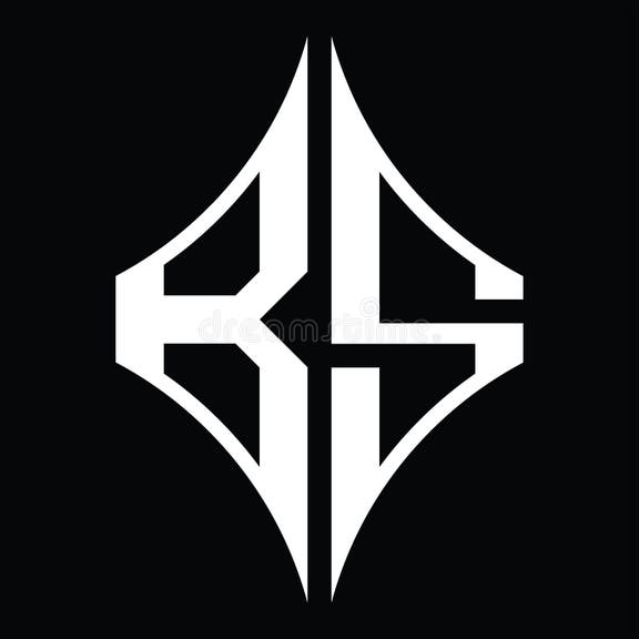 BS Logo Monogram with Diamond Shape Design Template Stock Vector ...