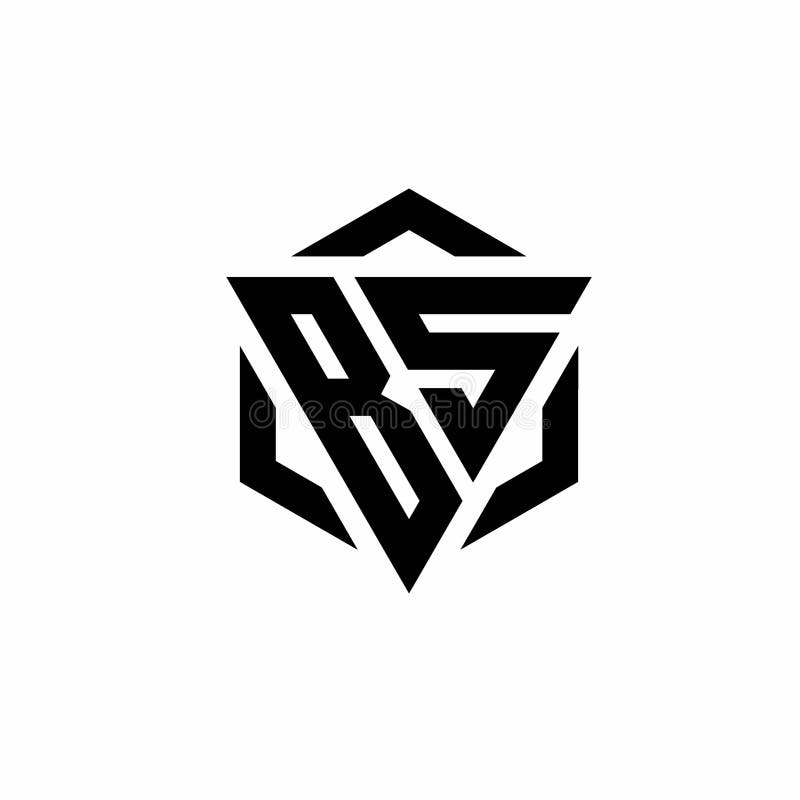 BS Logo Monogram with Triangle and Hexagon Modern Design Template Stock ... BS Logo Monogram with Triangle and Hexagon Modern Design Template Stock ...