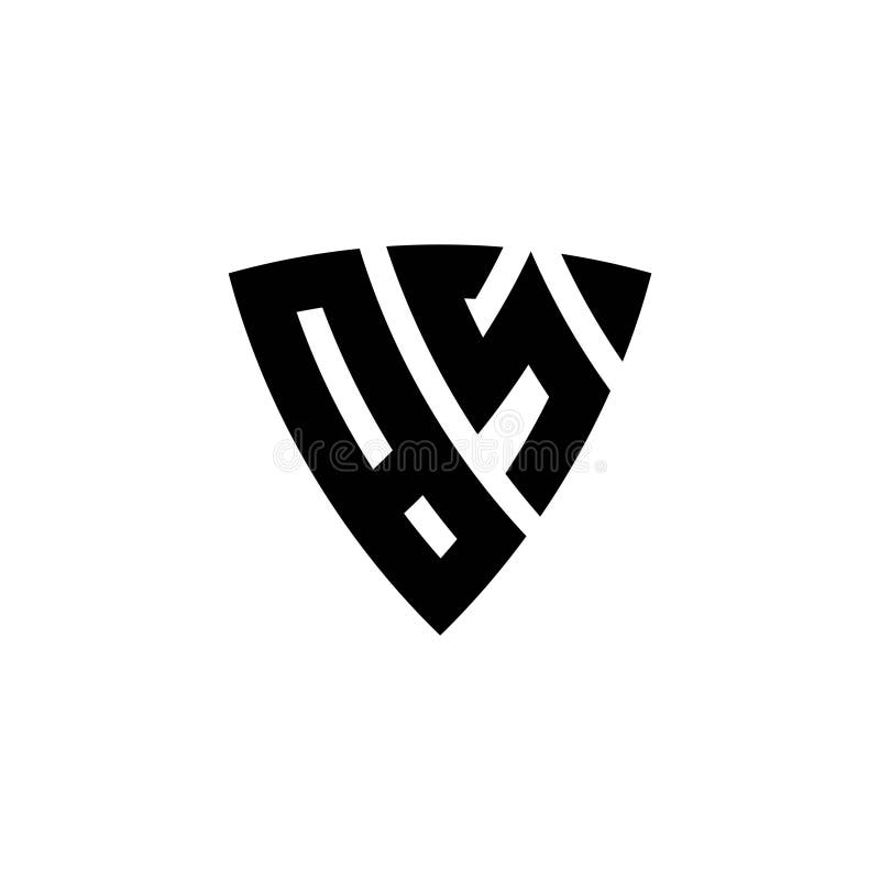 BS Logo Monogram Triangle Shield Style Stock Vector - Illustration of ... BS Logo Monogram Triangle Shield Style Stock Vector - Illustration of ...