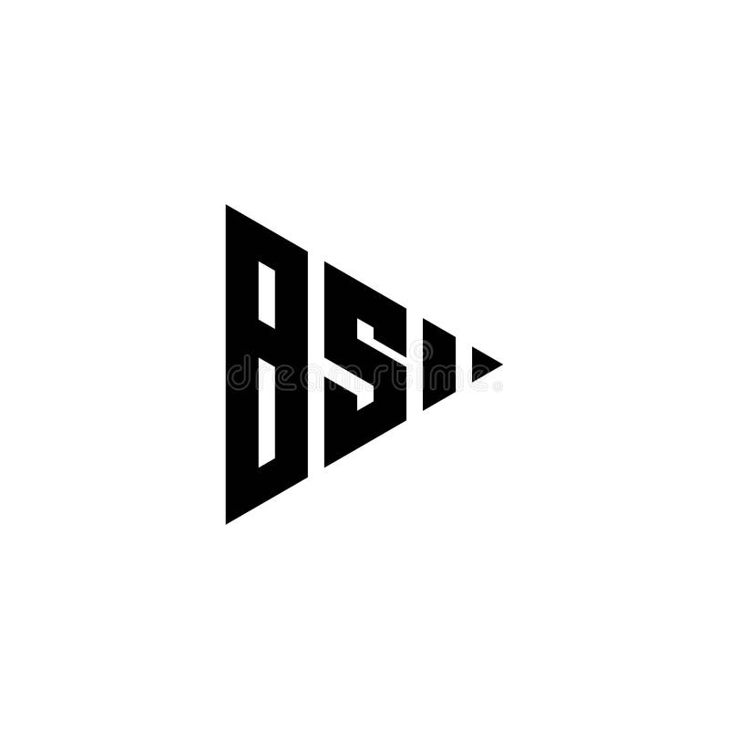 BS Logo Monogram Triangle Shape Play Button Stock Vector - Illustration ... BS Logo Monogram Triangle Shape Play Button Stock Vector - Illustration ...