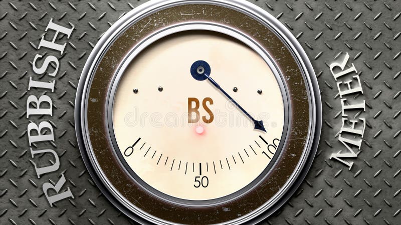 Bs and Rubbish that is Hitting a Full Scale, Showing a Very High Level ...