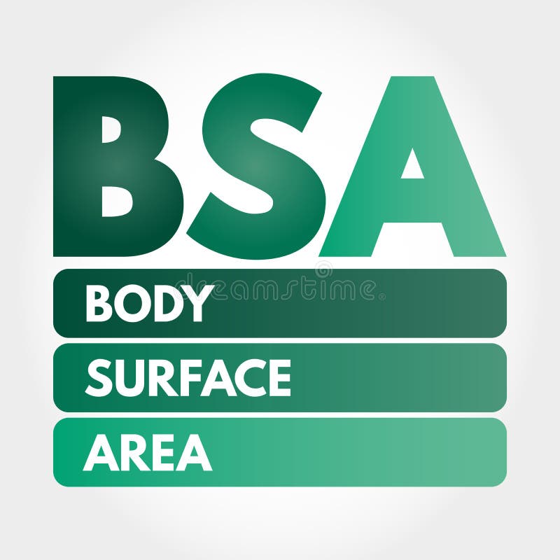 BSA Body Surface Area - Measured or Calculated Surface Area of a Human ...