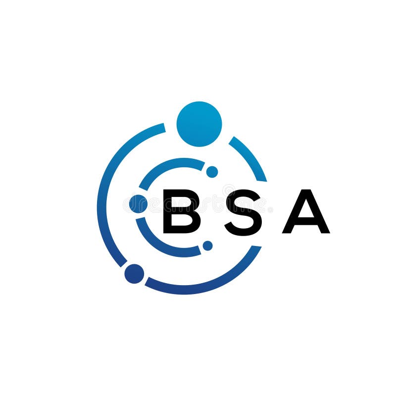 BSA Letter Logo Design on White Background. BSA Creative Initials ...