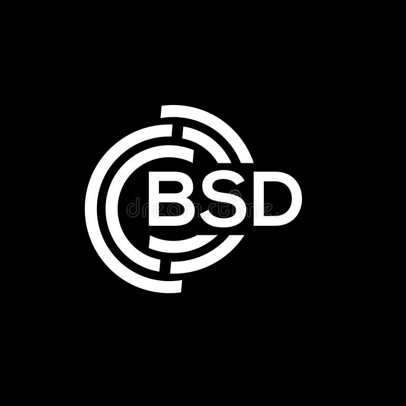 BSD Letter Logo Design on Black Background. BSD Creative Initials ...