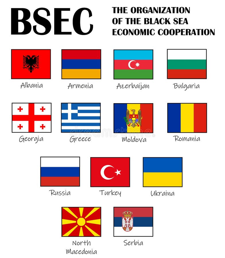BSEC, Organization of the Black Sea Economic Cooperation, Vector Flags ...