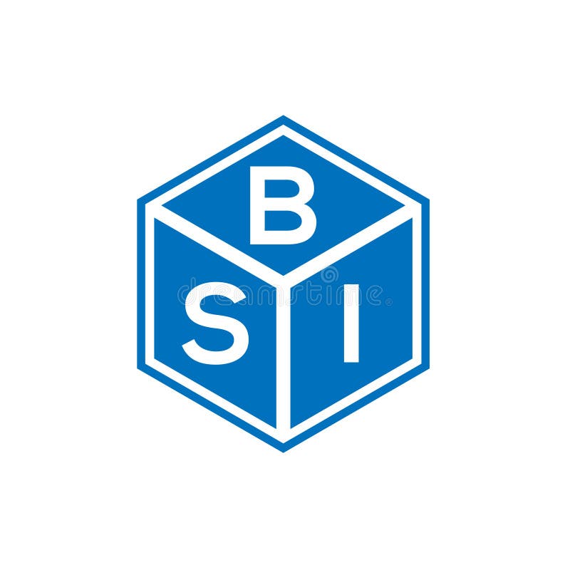 BSI Letter Logo Design on Black Background. BSI Creative Initials ...