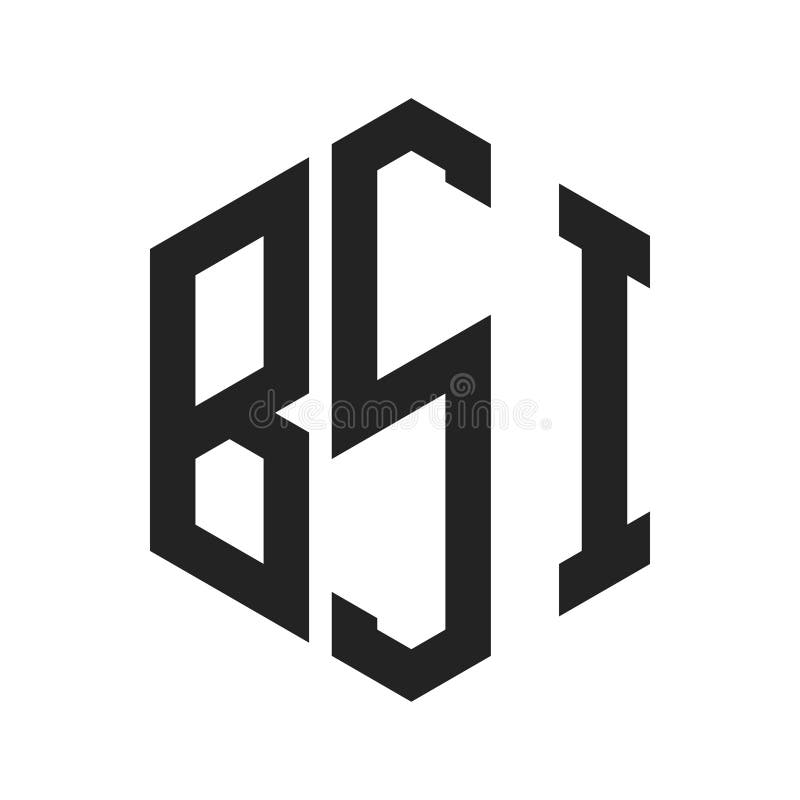 BSI Logo Design. Initial Letter BSI Monogram Logo Using Hexagon Shape ...