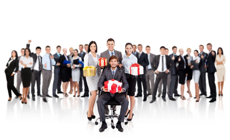 Bsiness people present stock photo. Image of isolated - 35183702