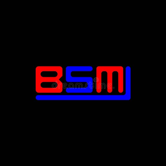 BSM Letter Logo Creative Design with Vector Graphic, BSM Stock Vector ...