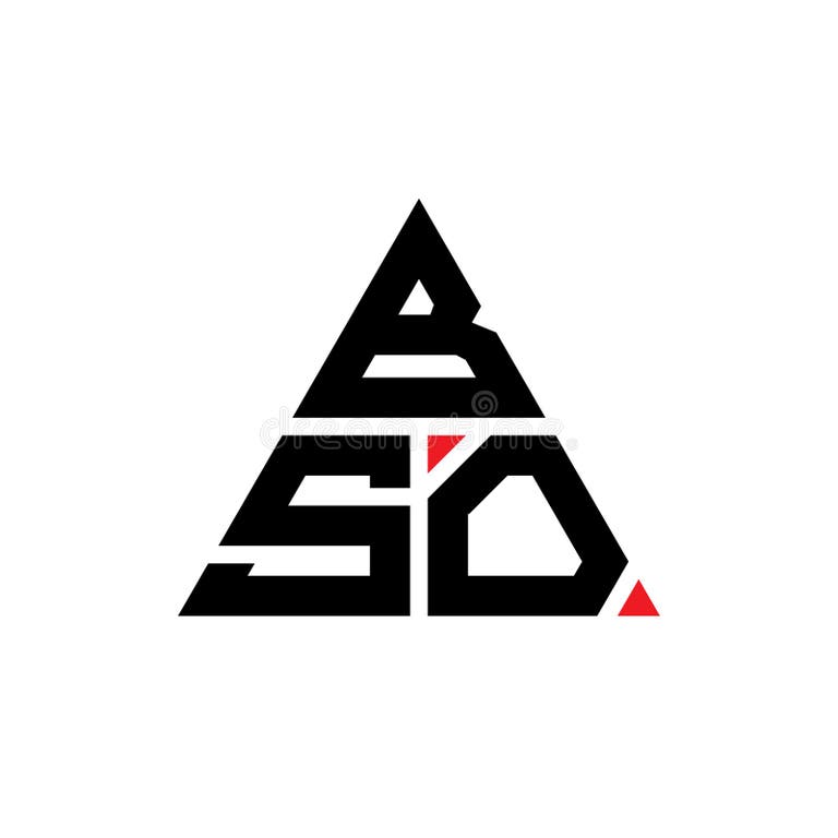BSO Triangle Letter Logo Design with Triangle Shape. BSO Triangle Logo ...