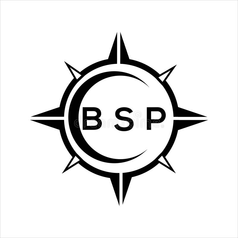 BSP Abstract Technology Circle Setting Logo Design on White Background ...