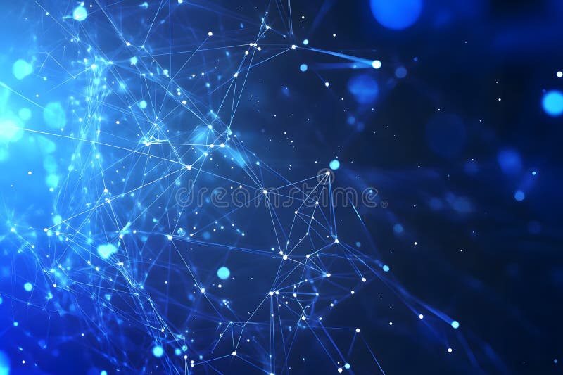 Bstract Interface Dots and Glowing Lines, Flat Mesh, Sci-fi Overlay ...