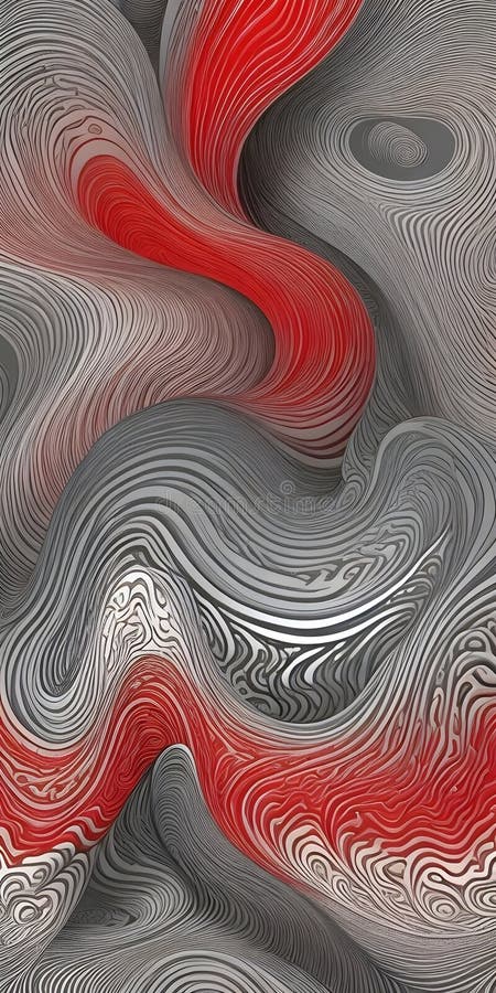 A Vibrant Wallpaper Featuring Red, Ash and Gray Colors Pattern Abstract ...
