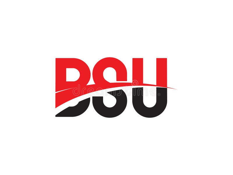 BSU Letter Initial Logo Design Vector Illustration Stock Vector ...