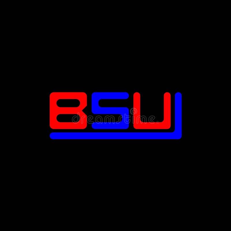 BSU Letter Logo Creative Design with Vector Graphic, BSU Stock Vector ...