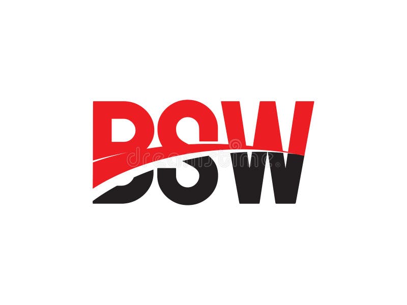 BSW Letter Initial Logo Design Vector Illustration Stock Vector ...