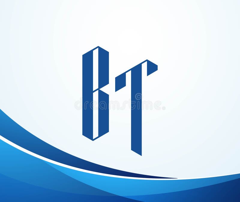 BT Alphabet Letter Logo Design Template Elements Stock Vector ...