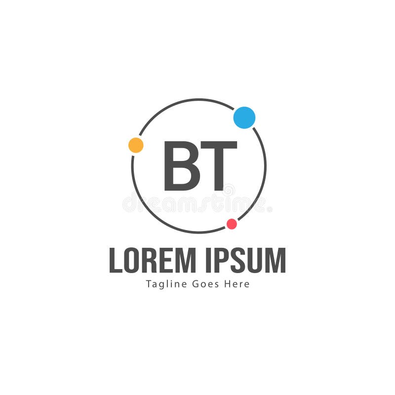 BT Letter Logo Design. Creative Modern BT Letters Icon Illustration ...