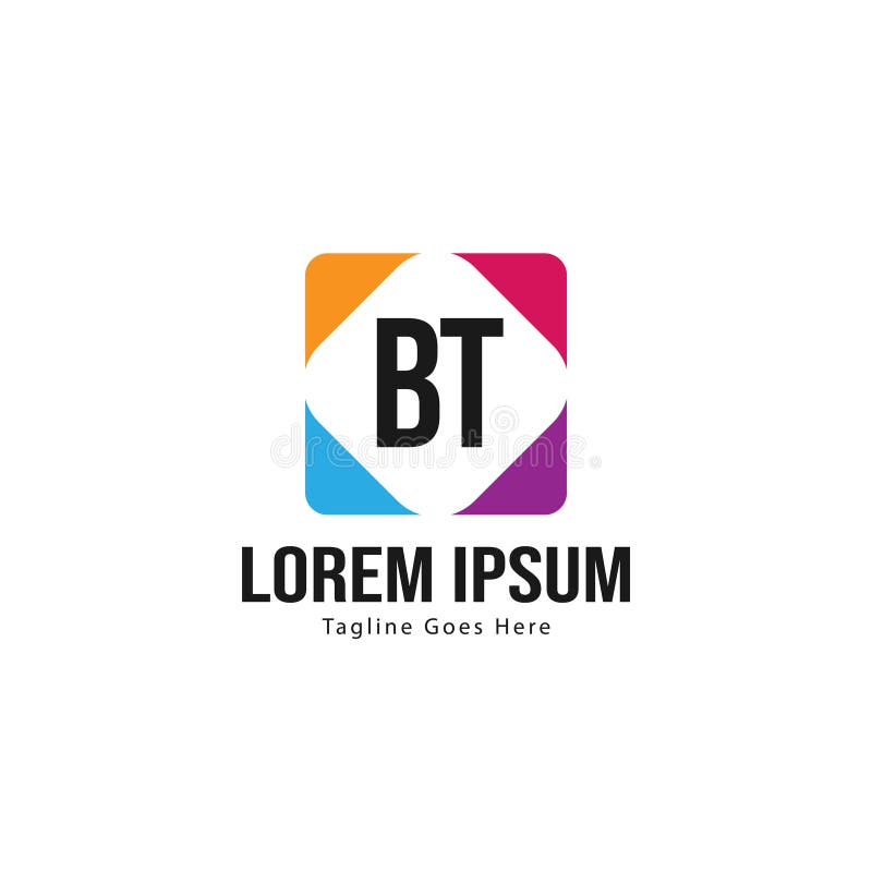 BT Letter Logo Design. Creative Modern BT Letters Icon Illustration ...