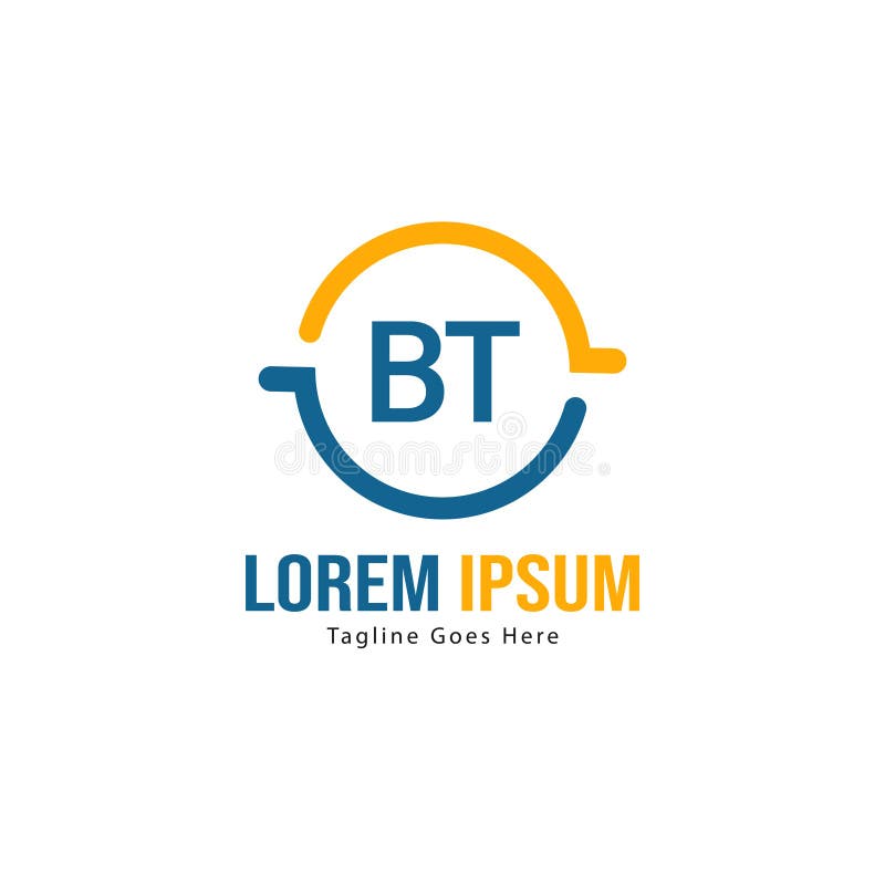 BT Letter Logo Design. Creative Modern BT Letters Icon Illustration ...