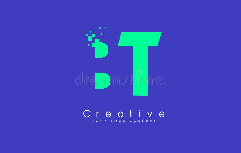 BT Letter Logo Design with Negative Space Concept. Stock Vector ...
