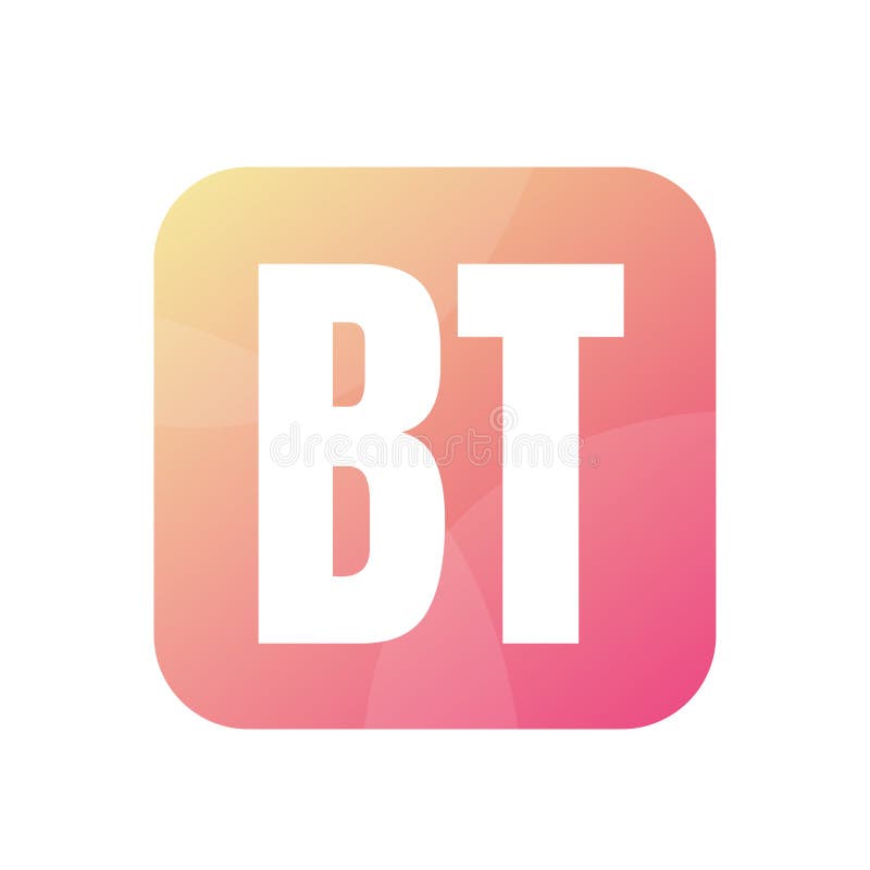 BT Letter Logo Design with Simple Style Stock Illustration ...