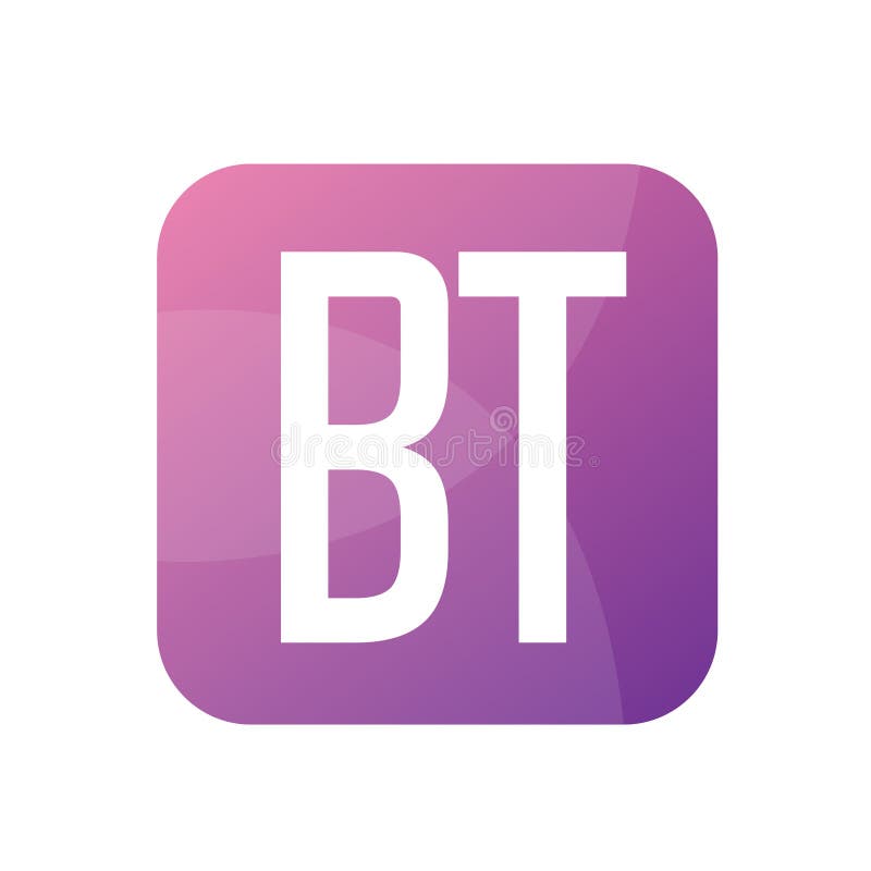 BT Letter Logo Design with Simple Style Stock Vector - Illustration of ...