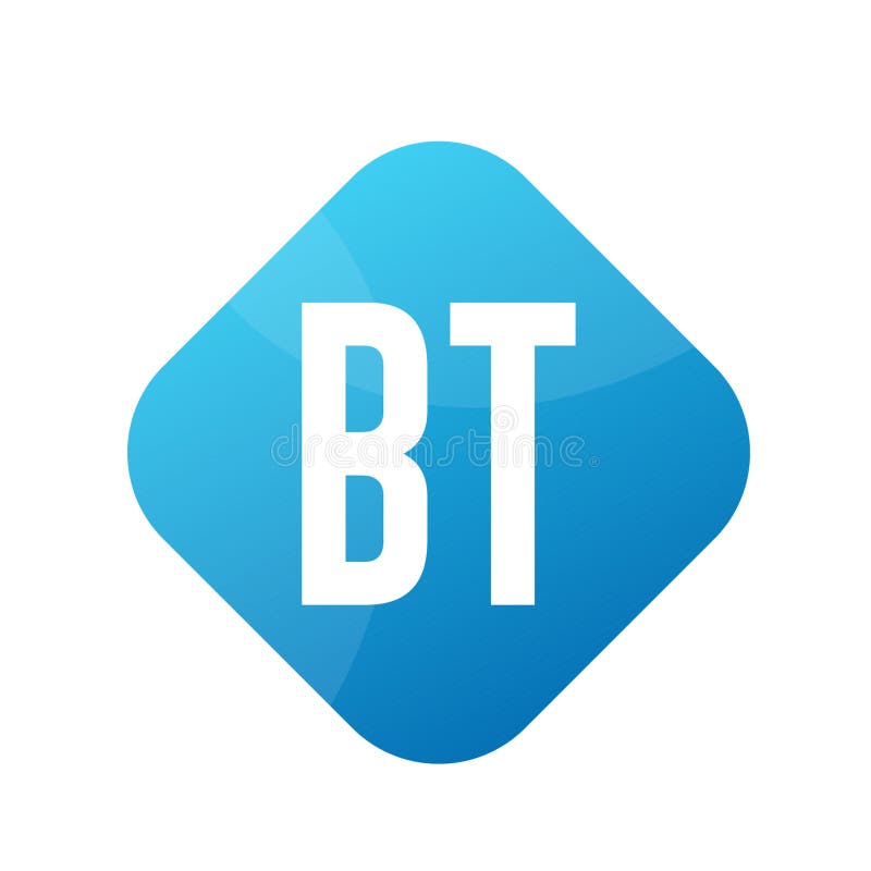 BT Letter Logo Design with Simple Style Stock Illustration ...