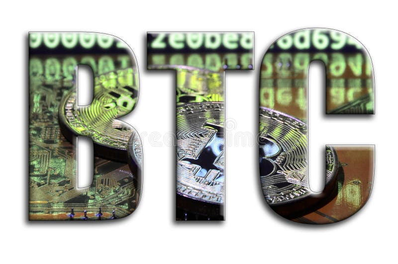 BTC. the Inscription Has a Texture of the Photography, Which Depicts ...