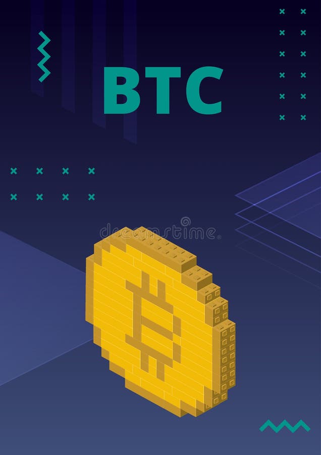 BTC Poster for Print and Design. Vector Stock Illustration ...