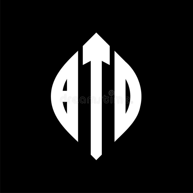 BTD Circle Letter Logo Design with Circle and Ellipse Shape. BTD ...