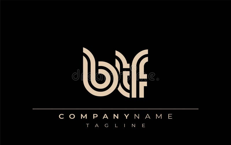BTF Creative Unique Modern Letter Logo Design Stock Vector ...