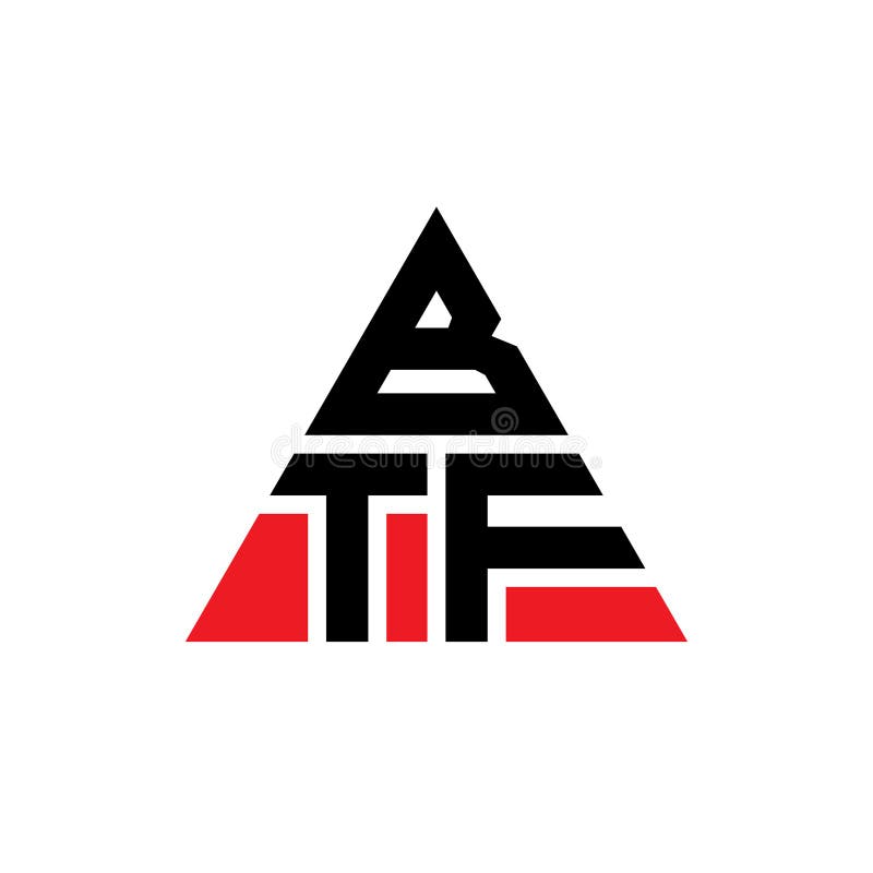 BTF Triangle Letter Logo Design with Triangle Shape. BTF Triangle Logo ...