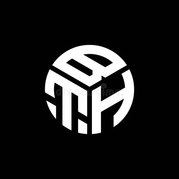 BTH Letter Logo Design on Black Background. BTH Creative Initials ...