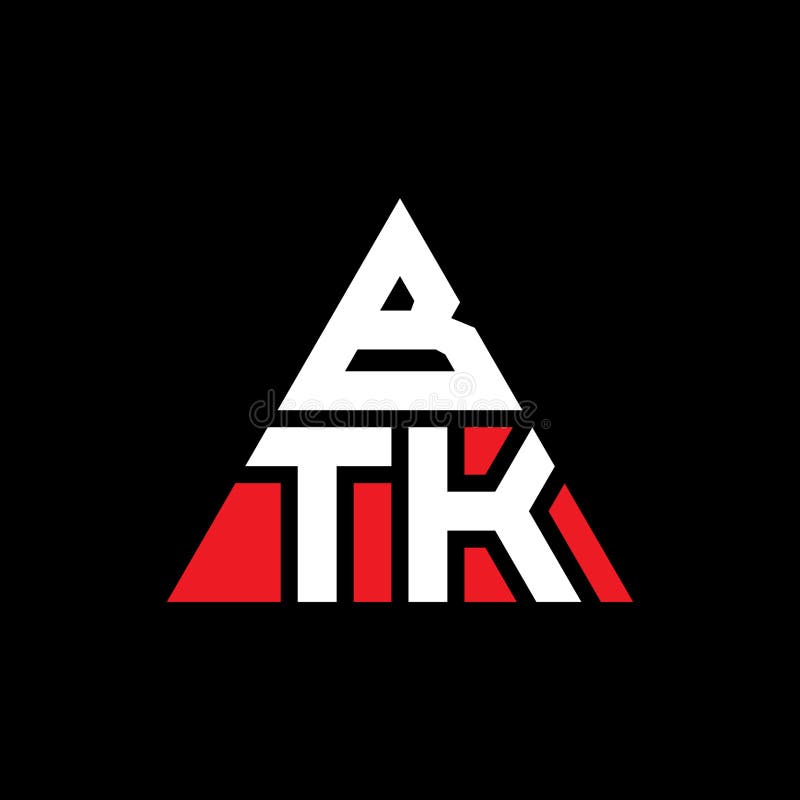 BTK Triangle Letter Logo Design with Triangle Shape. BTK Triangle Logo ...